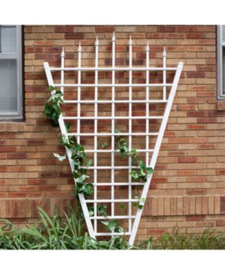 Fan-Shaped Garden Trellis with Pointed Finials for Climbing Plants and ...