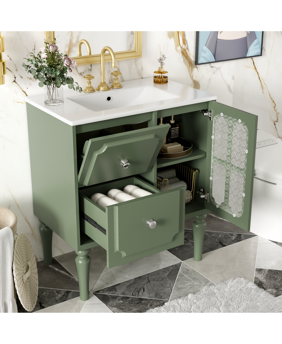Click here for Streamdale Retro 30" Bathroom Vanity with Sin... prices