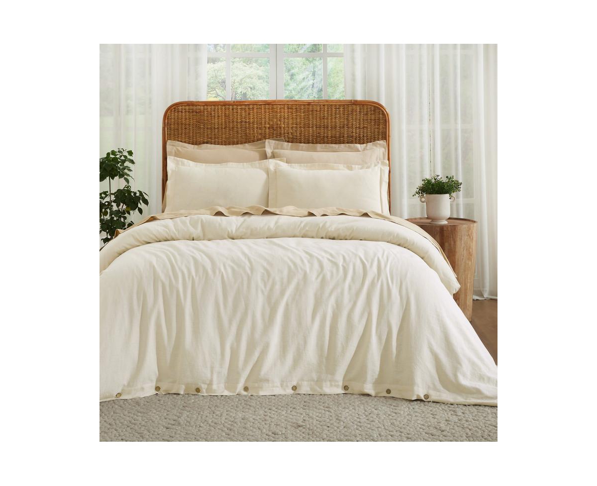 Click here for Superior Cotton Linen Blend Solid 3-Piece Duvet Co... prices