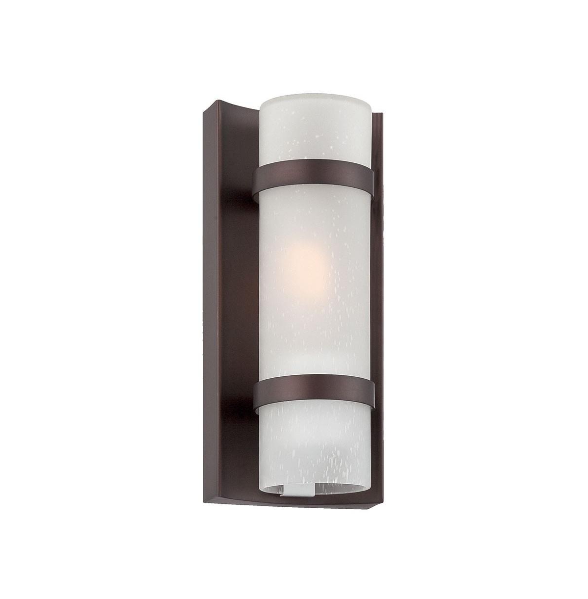 Click here for Bronze and White Glass Wall Sconce - Bronze prices
