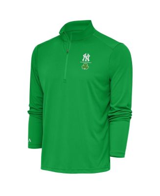 Antigua Men's Kelly Green New York Yankees Shamrock Tribute Quarter-Zip ...