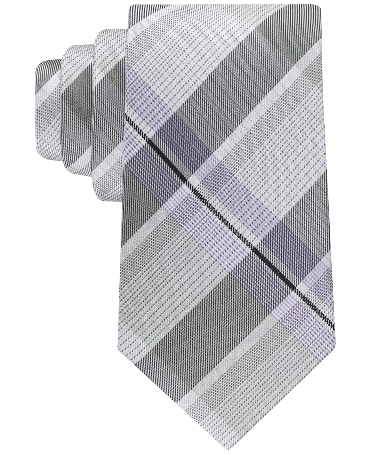 Click here for Calvin Klein Mens Rowe Plaid Tie - Green prices