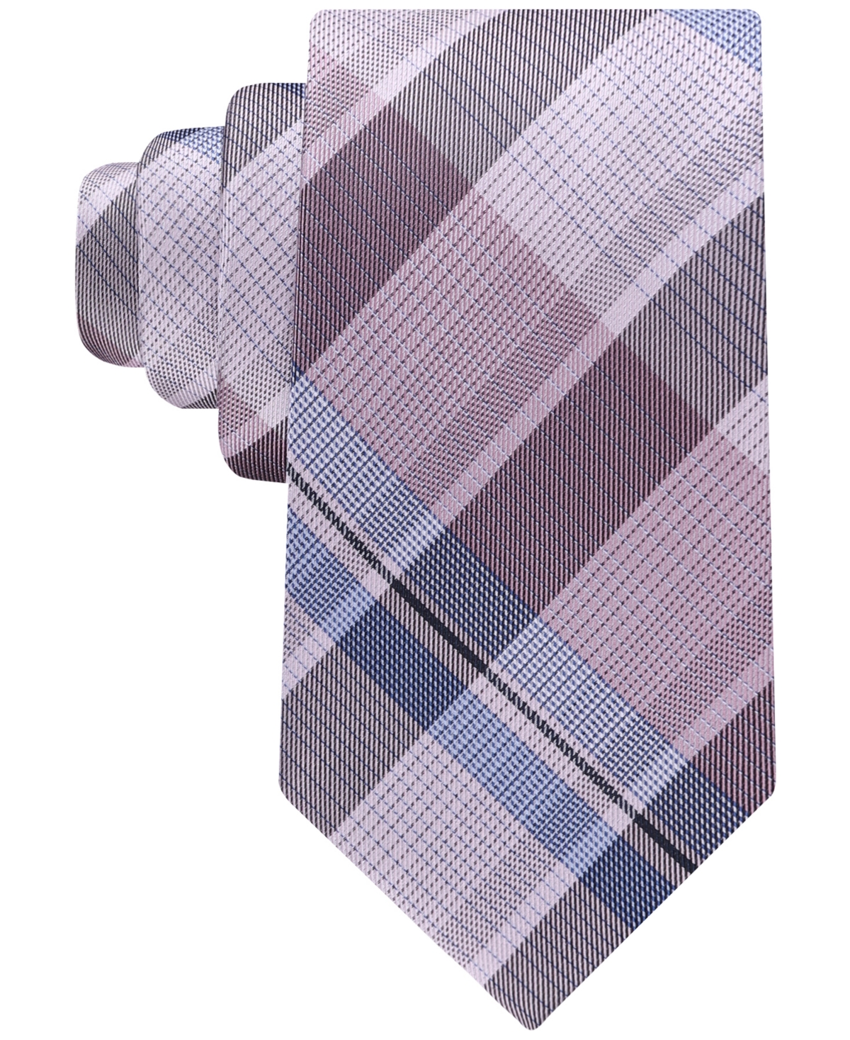 Click here for Calvin Klein Mens Rowe Plaid Tie - Navy/pink prices