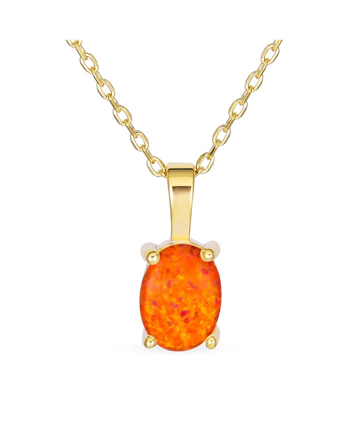 Click here for Bling Jewelry Oval Created Opal Solitaire Pendant... prices