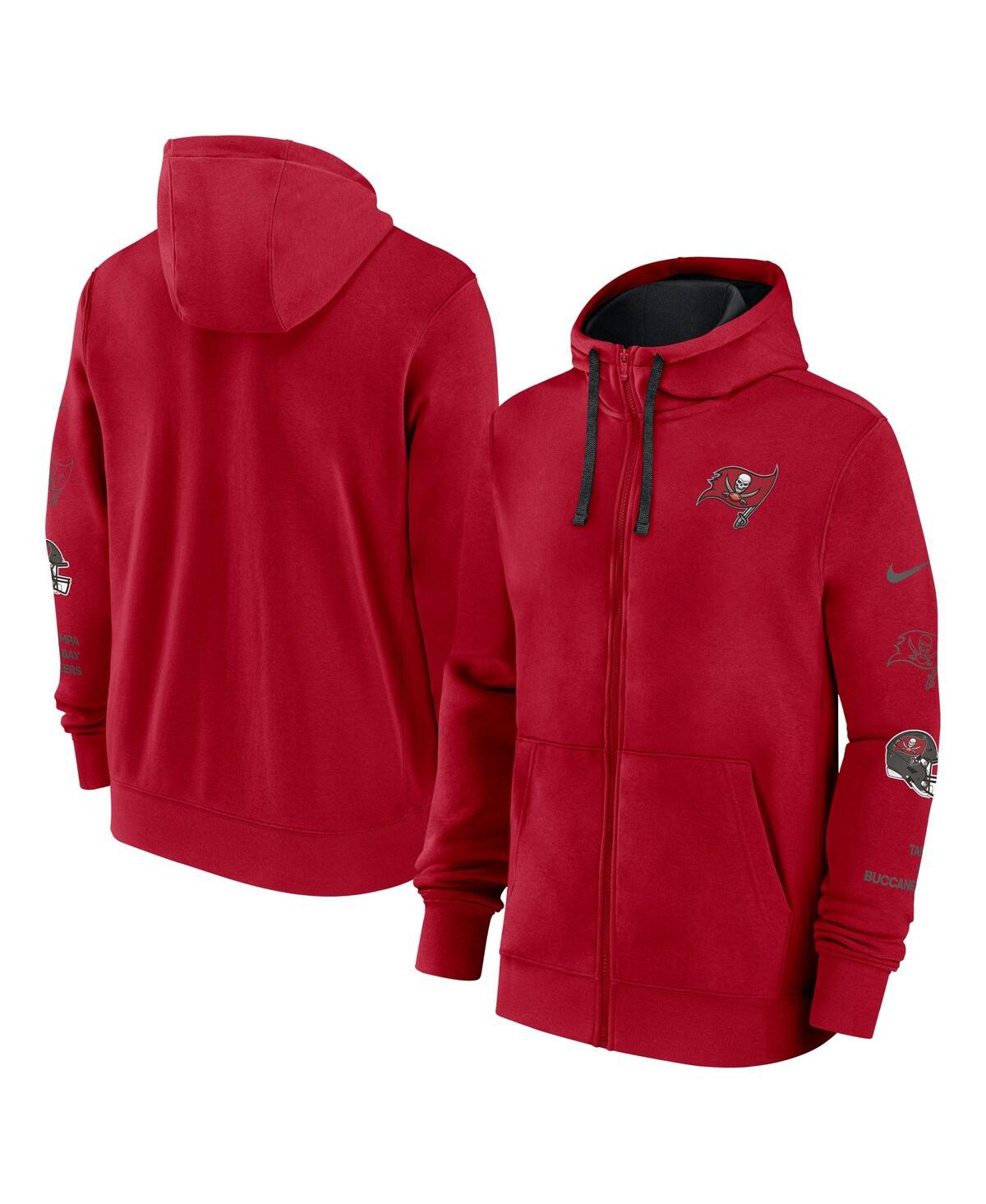 Click here for Nike Mens Red Tampa Bay Buccaneers Club Full-Zip H... prices