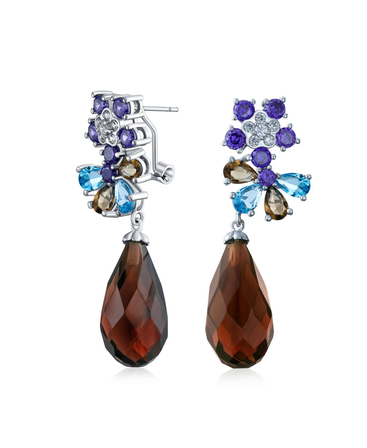 Click here for Bling Jewelry Purple Burgundy Cz Cubic Zirconia Fa... prices