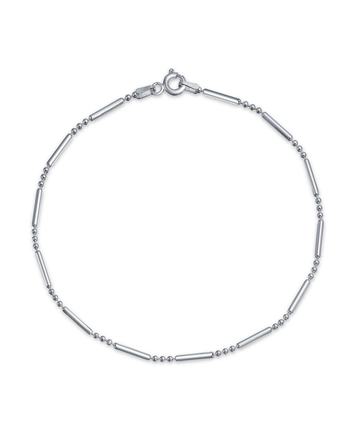 Click here for Bling Jewelry Simple Ball Dot & Dash Bar Chain Ank... prices