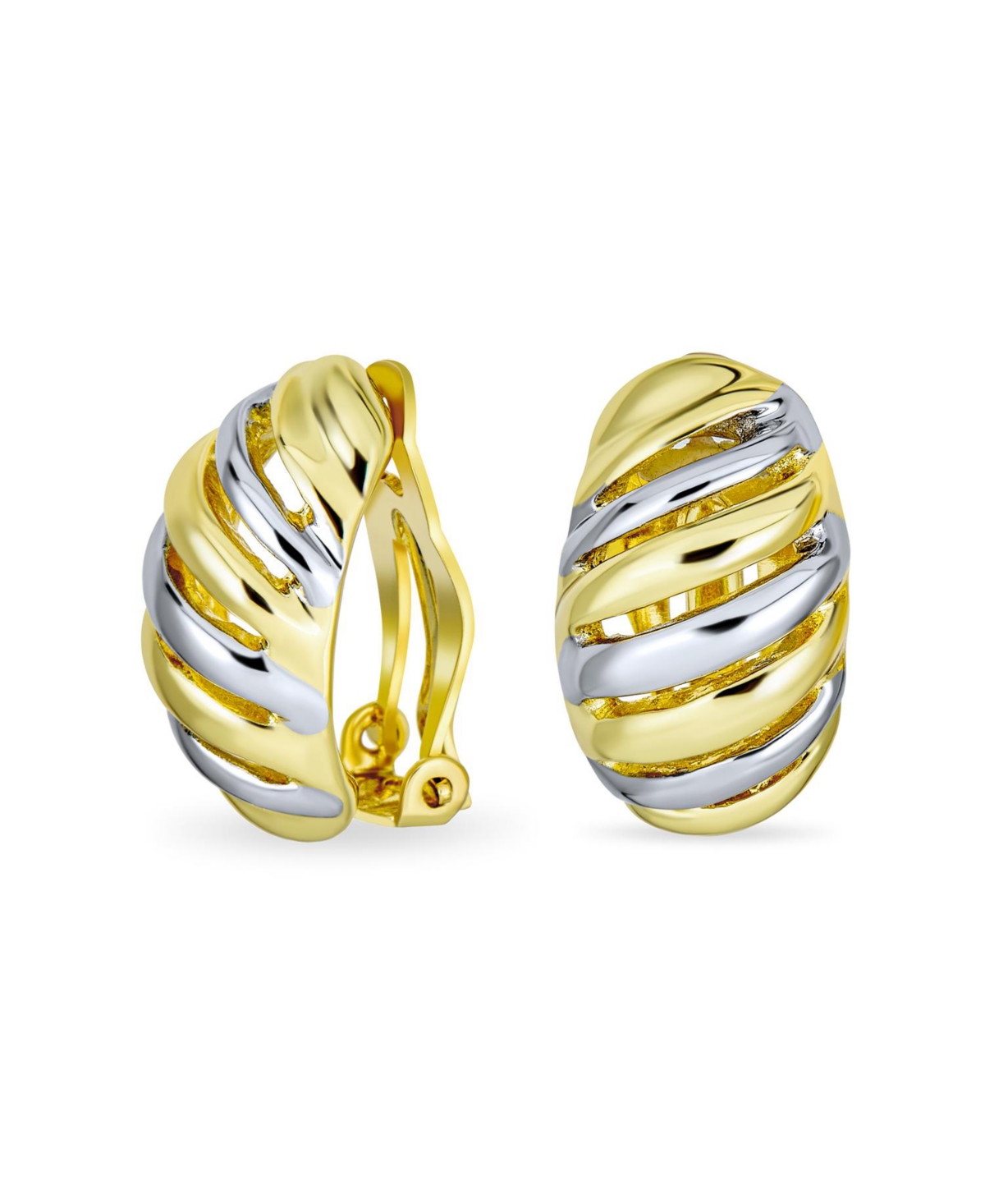 Click here for Bling Jewelry Geometric Grooved Twist Shrimp Half... prices