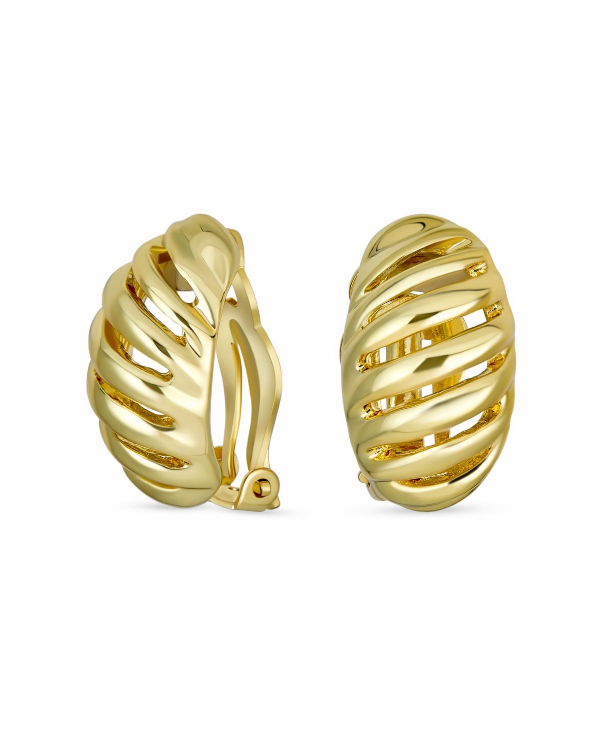 Click here for Bling Jewelry Geometric Grooved Twist Shrimp Half... prices