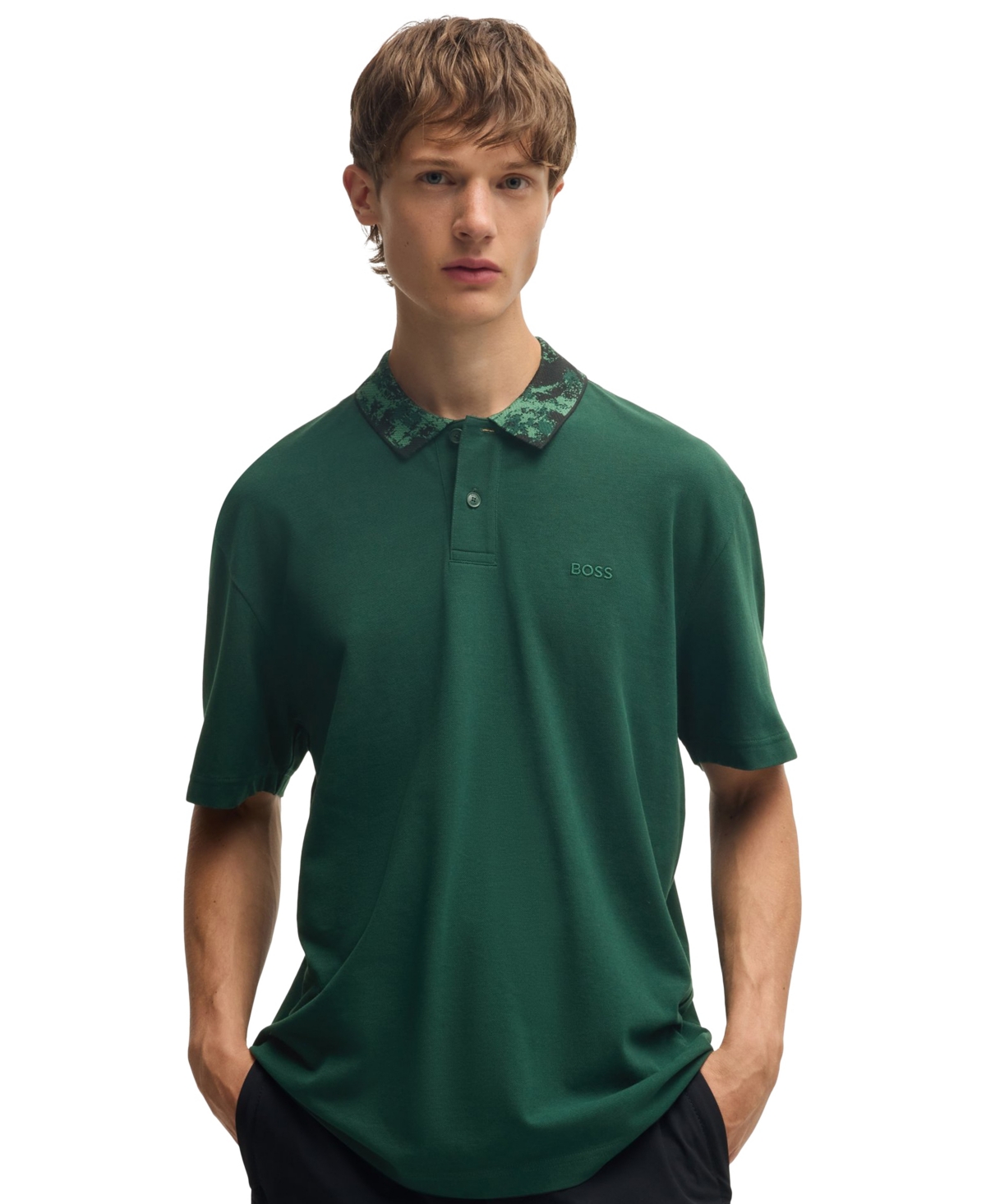 Click here for Boss by Hugo Boss Mens Jungle-Artwork Pique Polo -... prices