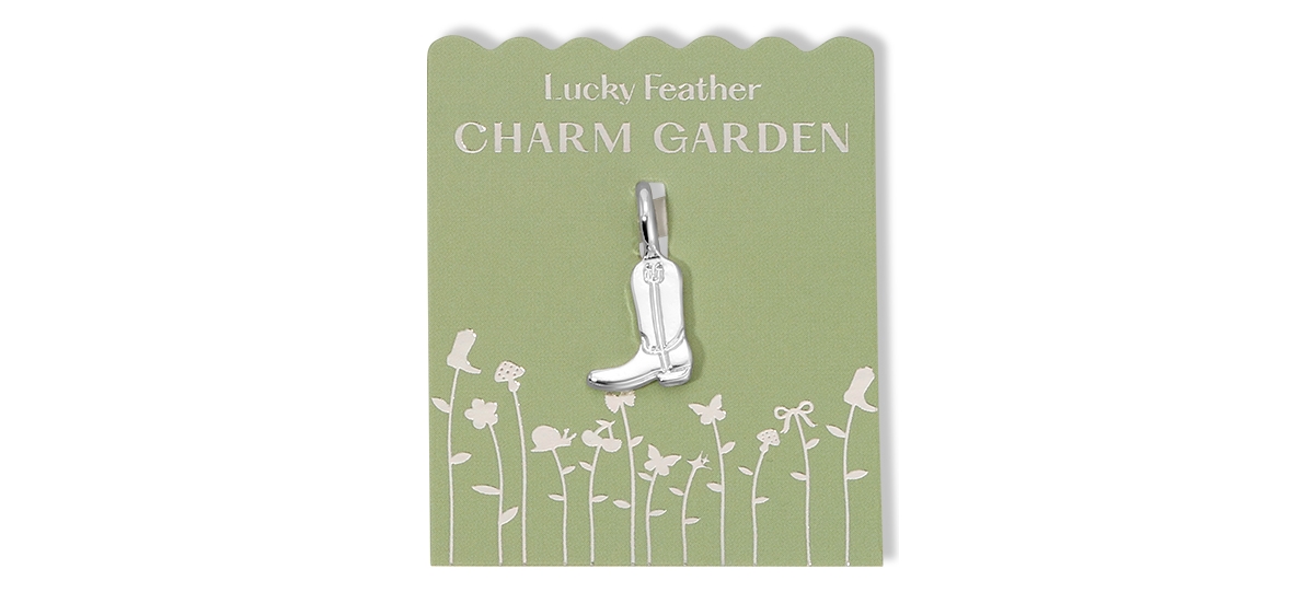 Click here for Lucky Feather Charm Garden - Silver - Cowboy Boot... prices