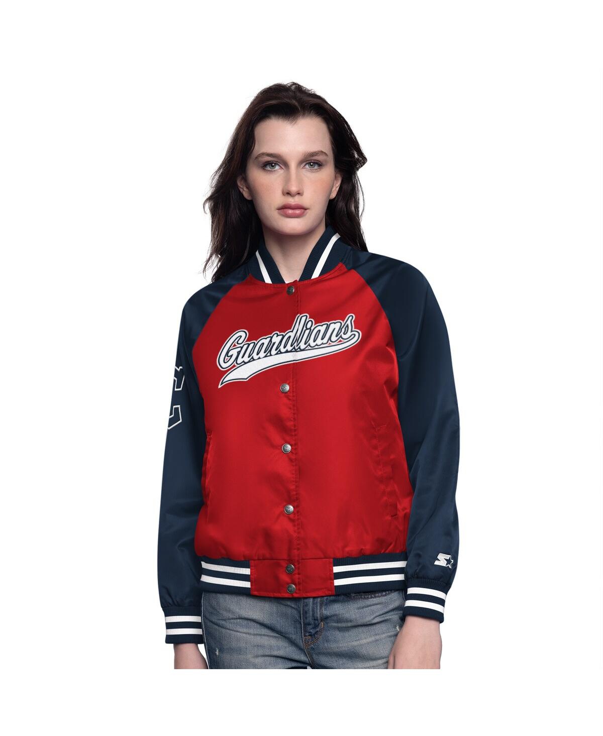 Click here for Starter Womens Red/Navy Cleveland Guardians Home R... prices