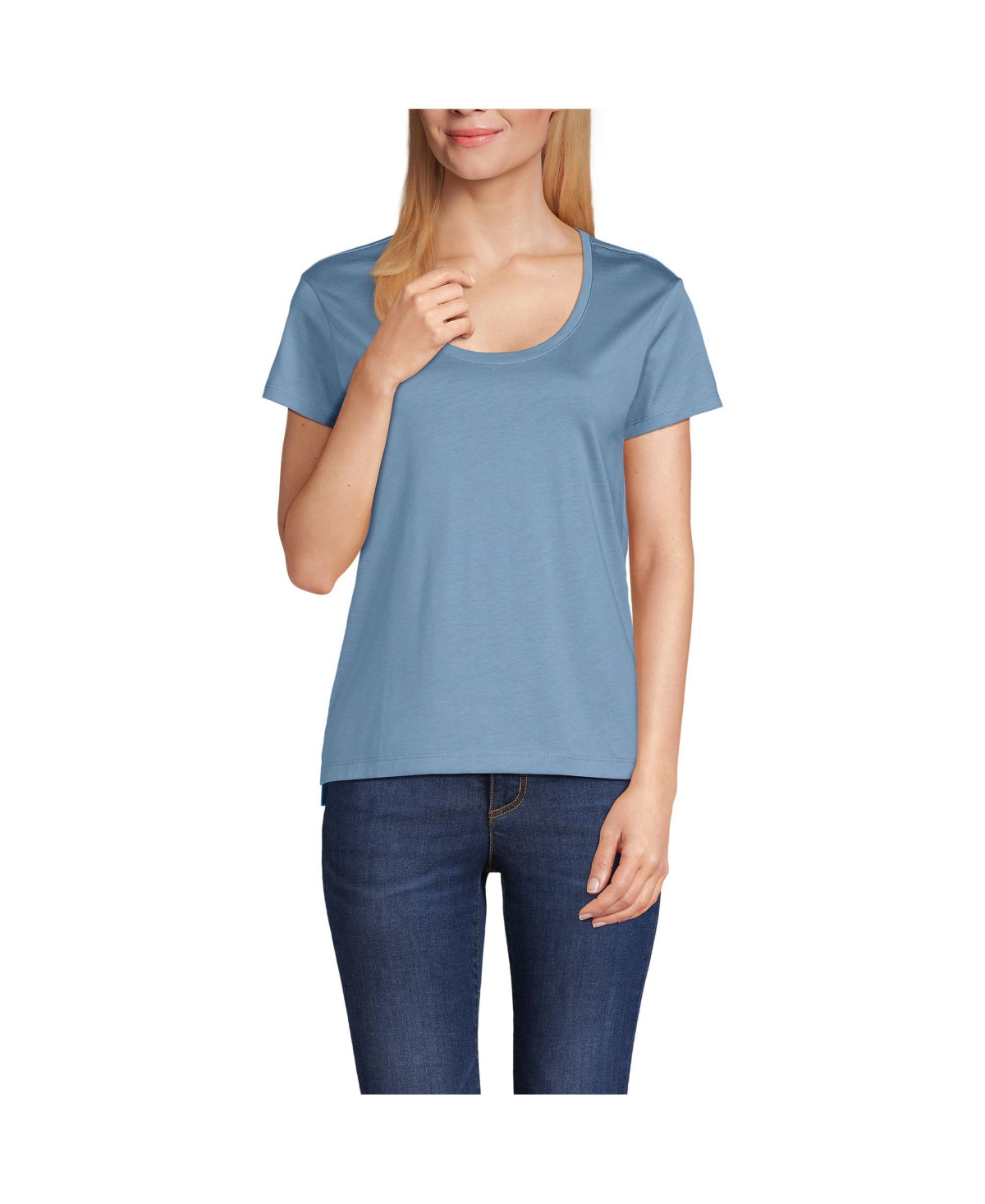 Click here for Lands End Womens Supima Cotton Tall Short Sleeve S... prices