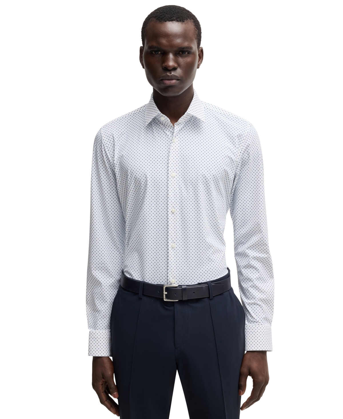 Click here for Boss by Hugo Boss Mens Stretch Jersey Slim-Fit Dre... prices