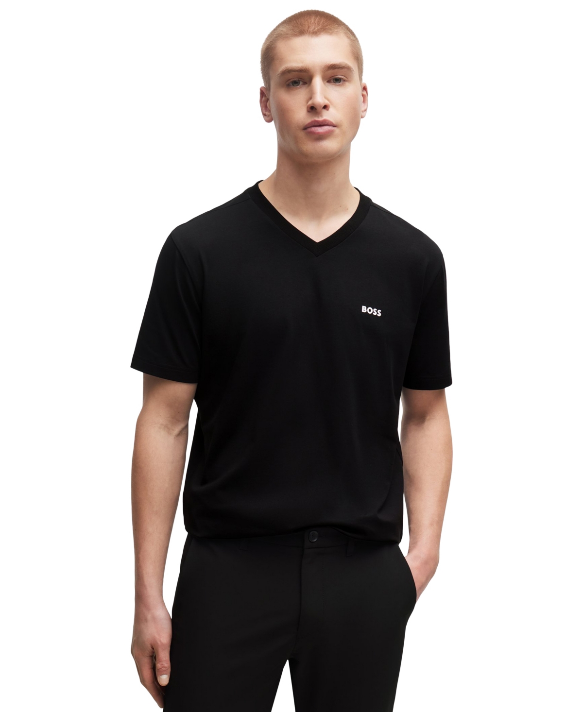 Click here for Boss by Hugo Boss Mens Contrast Logo Regular-Fit T... prices