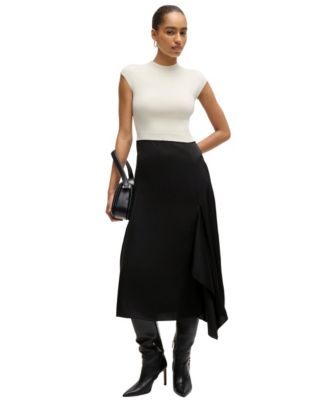 BOSS by Hugo Boss Women's Volant Trim Two-Part Dress - Macy's