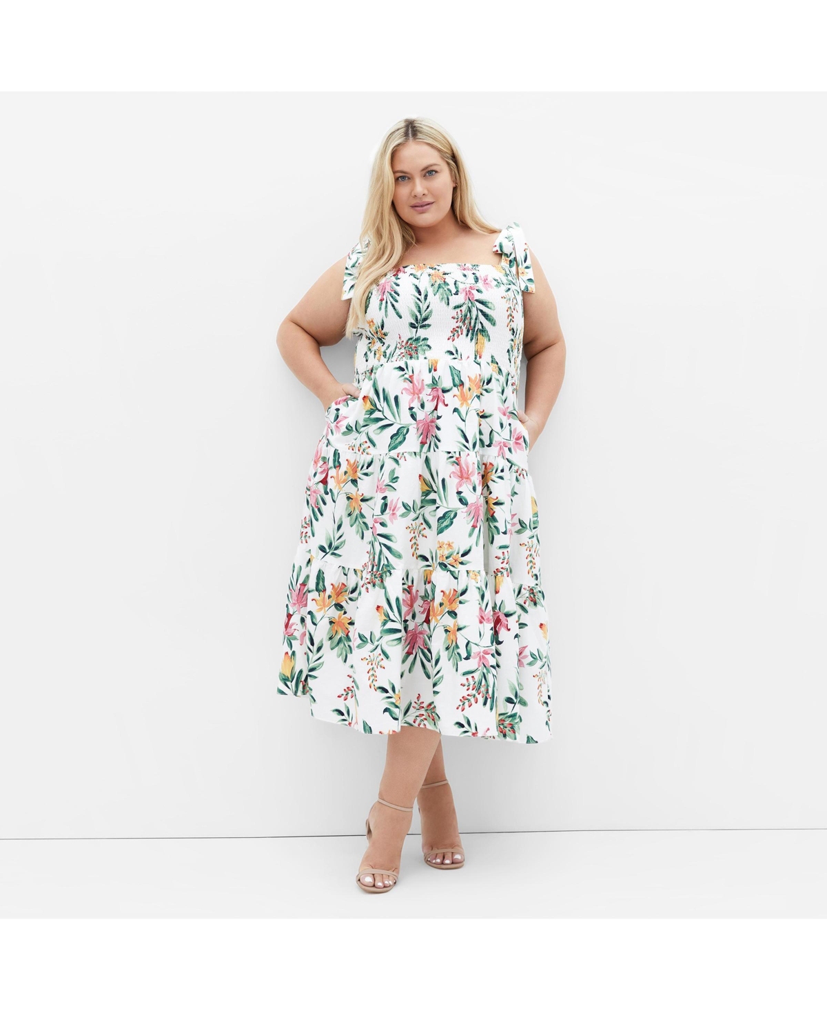 Click here for City Chic Plus Size Haven Print Midi Dress - Islan... prices