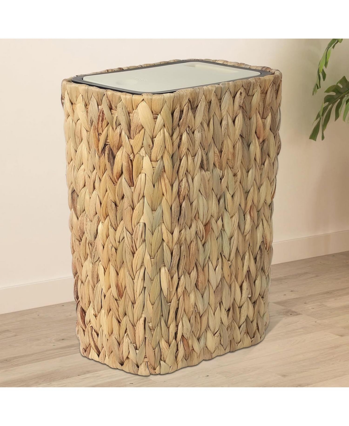 Click here for Streamdale Boho Trash Can with Lid - Rattan Wasteb... prices