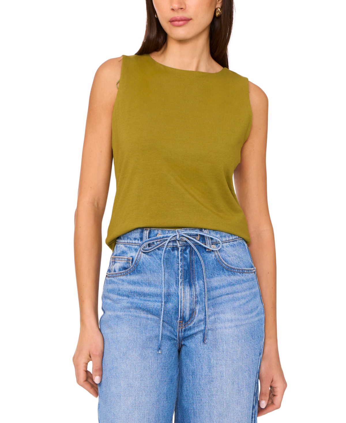 Click here for 1.state Womens Tie-Back Sleeveless Top - Avocado G... prices