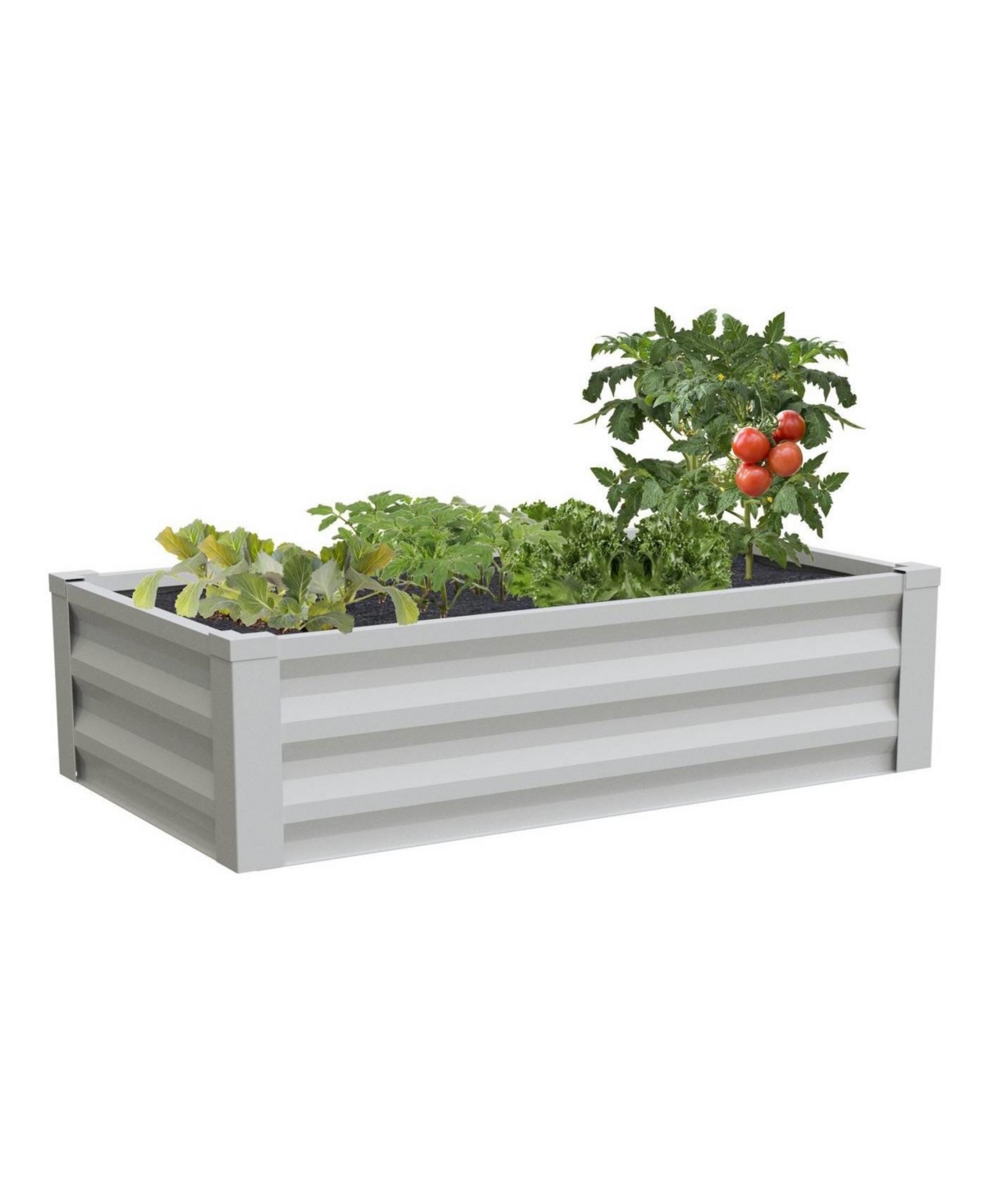 Click here for Powder Coated Metal Raised Garden Bed Planter - Wh... prices