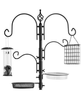 Complete Bird Feeder Set with Metal Stand and Multiple Bird Feeders for ...