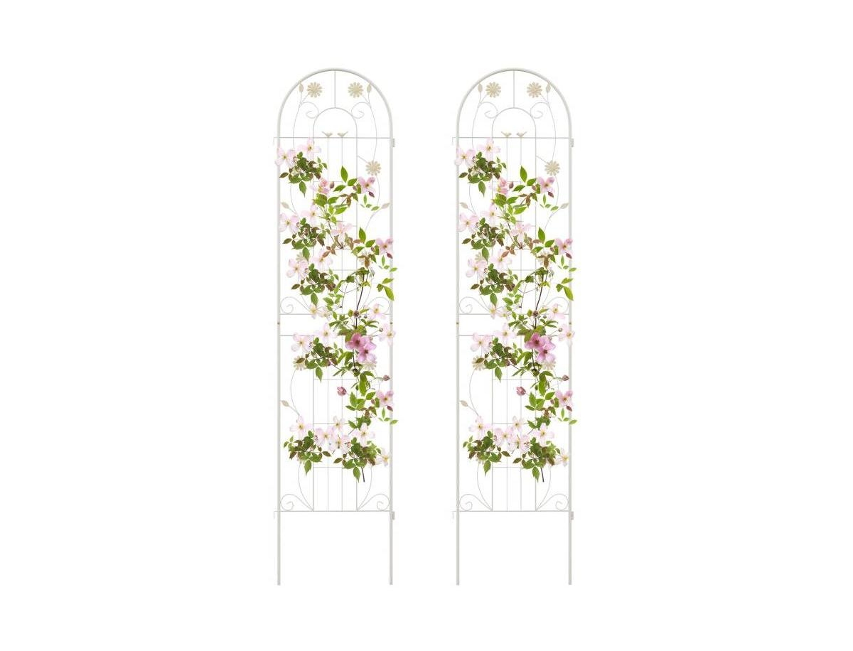 Click here for 2 Pack - 7-ft Galvanized Steel Outdoor Garden Trel... prices