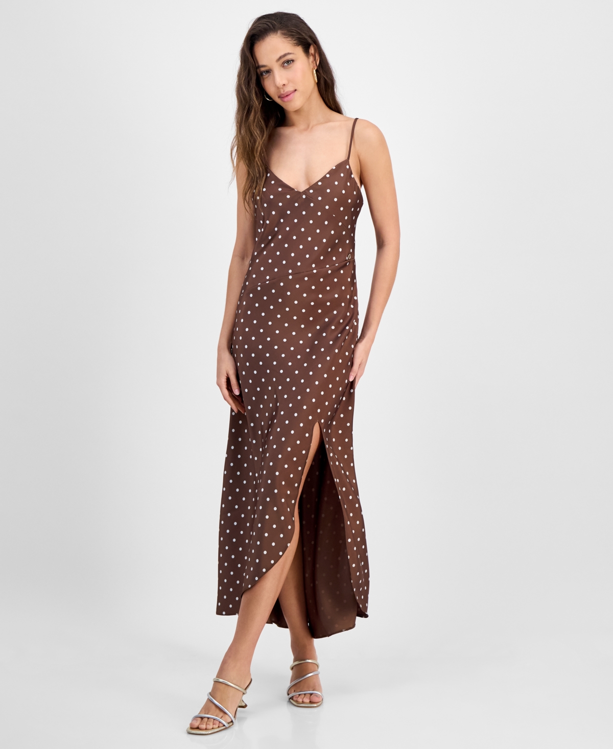 Click here for Guess Womens Cemona Printed Faux-Wrap Sleeveless D... prices