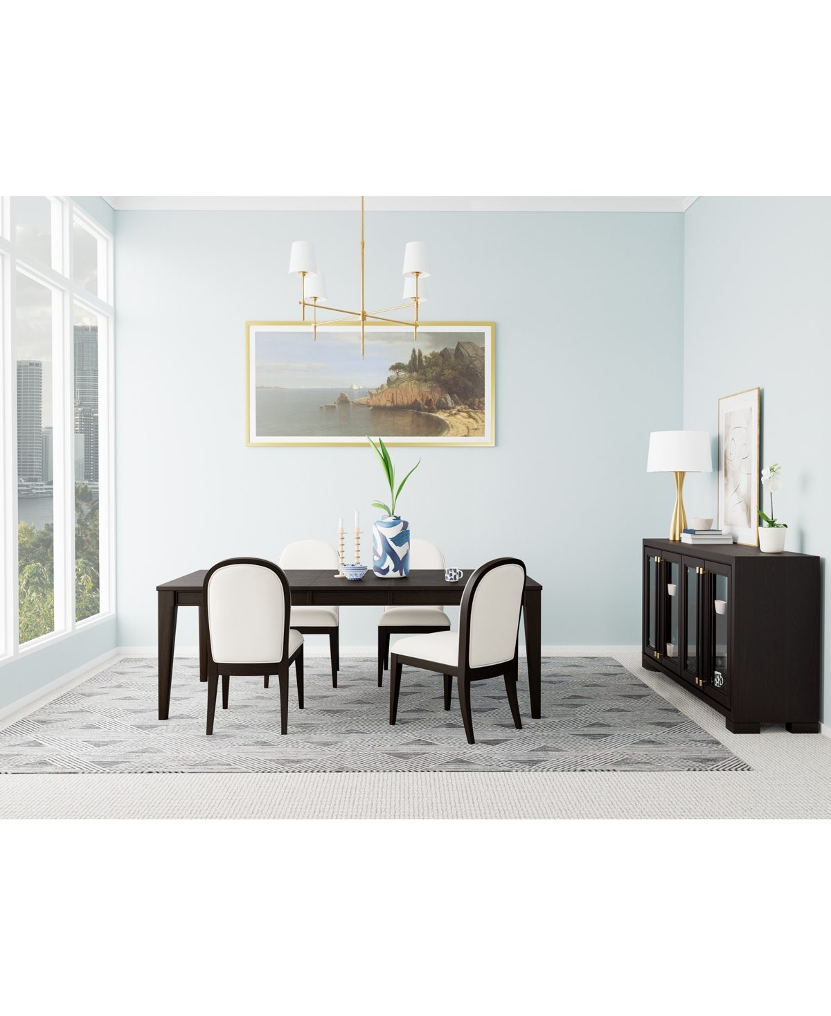 Click here for Mazen 5-Pc. Dining Set (Table & 4 Curved Side Chai... prices