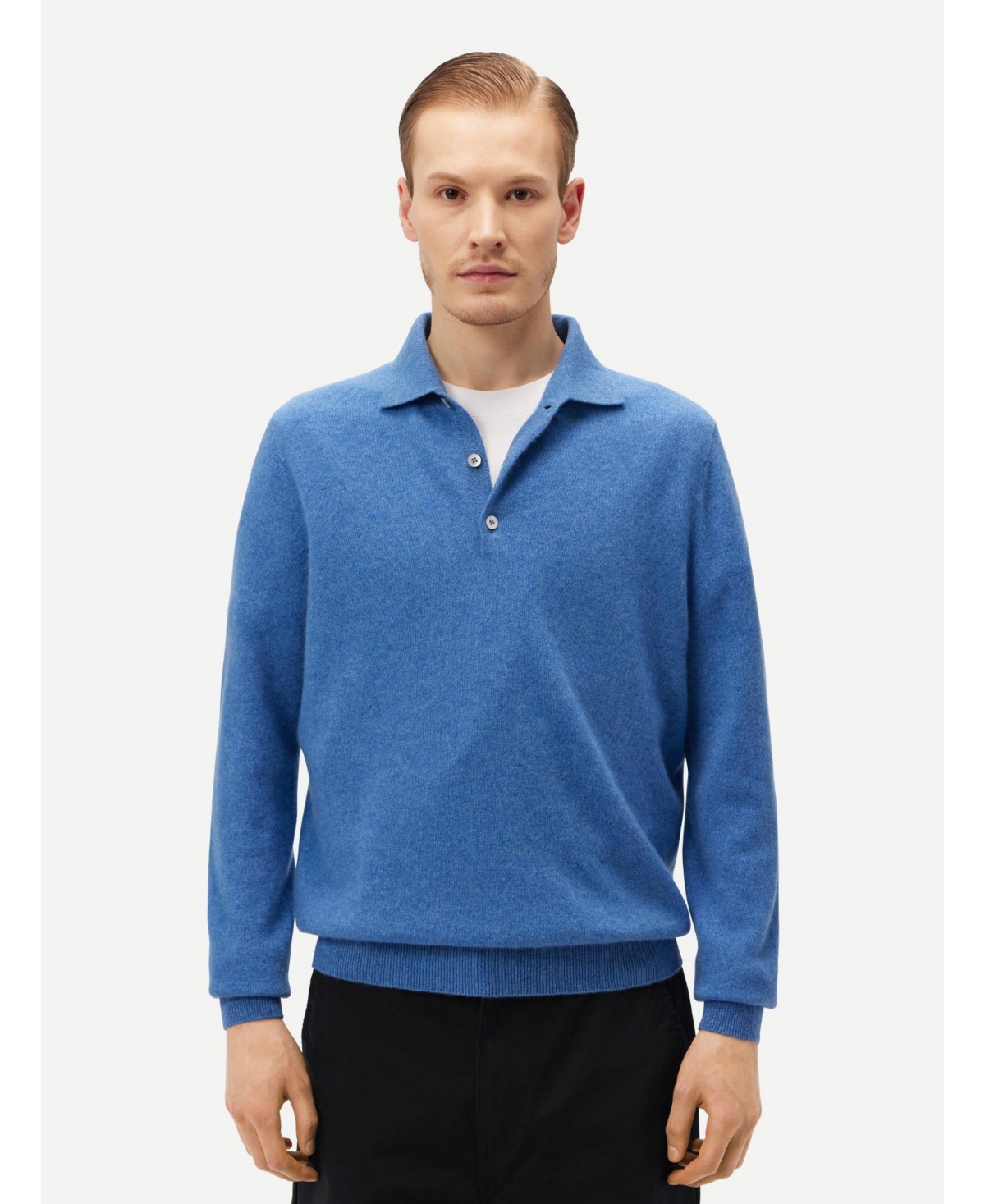 Click here for Gobi Cashmere Mens Polo Neck Sweater - Blue-proven... prices