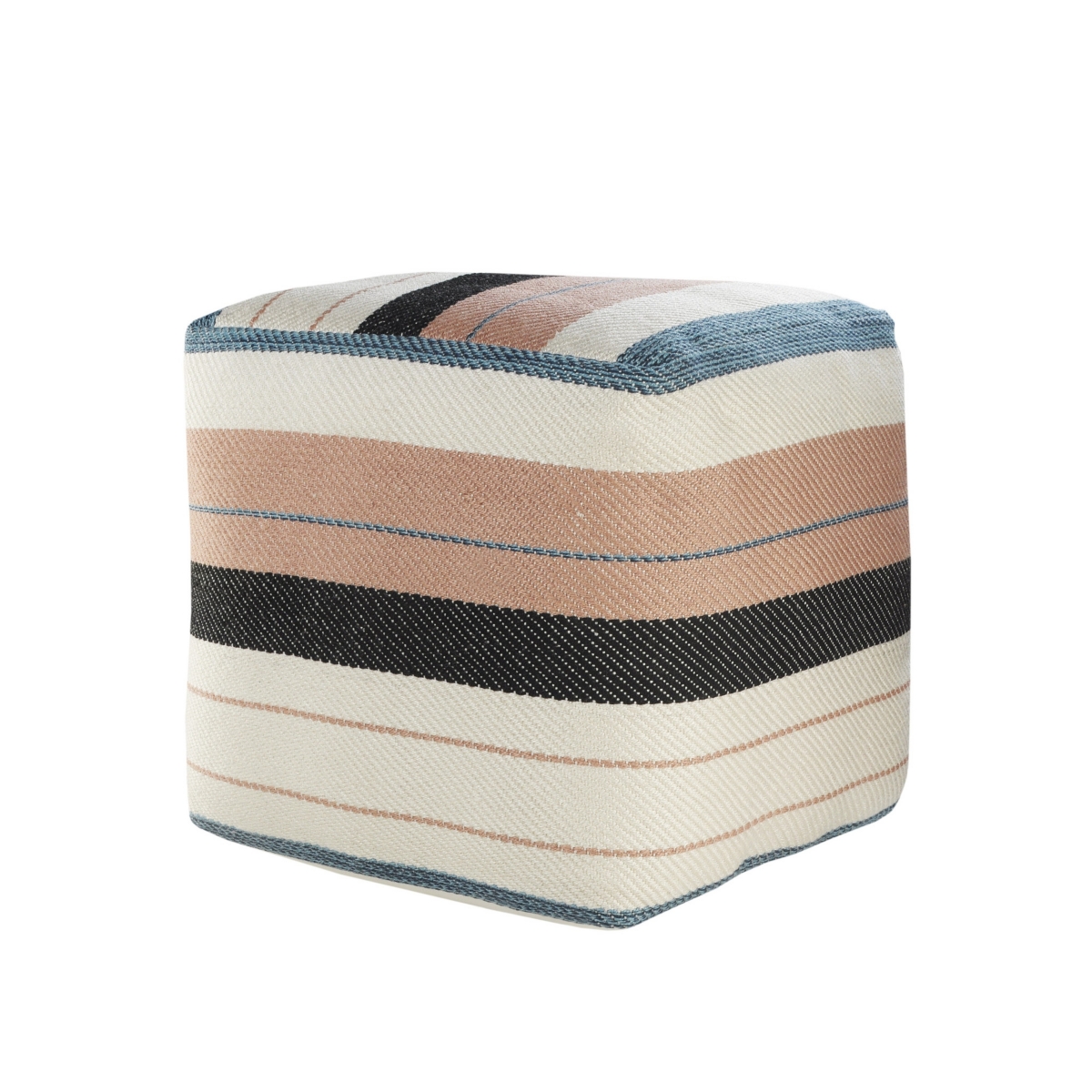 Click here for Versatile Pouf Ottoman – Striped Polyester... prices