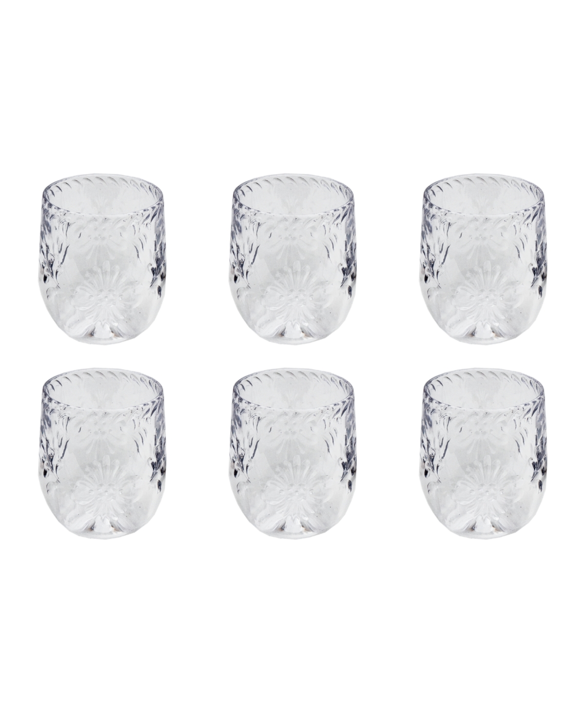 Click here for Abode Homewares Talavera Goblet Glasses  Set of 6... prices