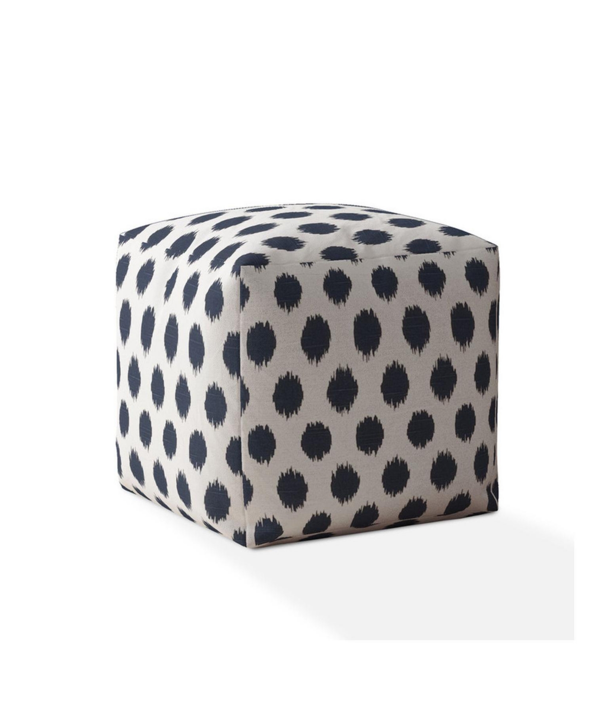 Click here for 17 Blue and White Canvas Polka Dots Pouf Ottoman -... prices
