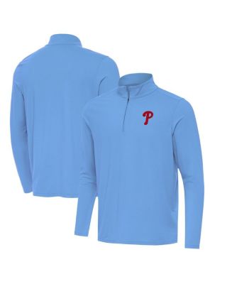 Antigua Men's Powder Blue Philadelphia Phillies Intent Quarter-Zip Top ...