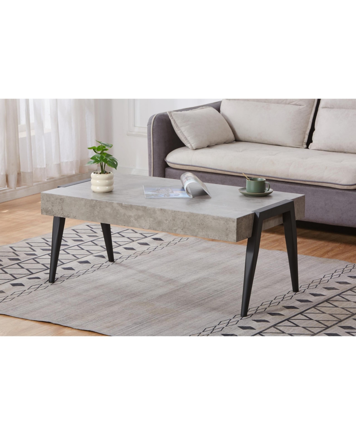 Click here for Kings Brand Furniture Camden Marble-Style Wood Cof... prices