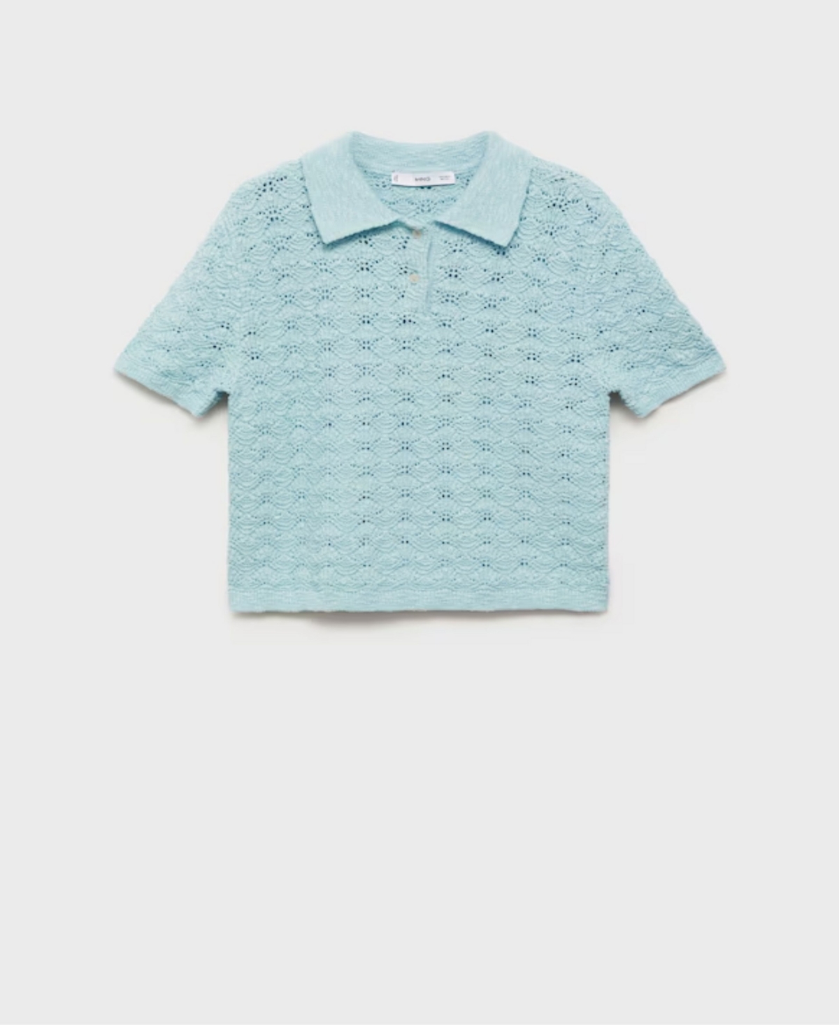 Click here for Mango Womens Openwork Knitted Polo-Neck Sweater -... prices