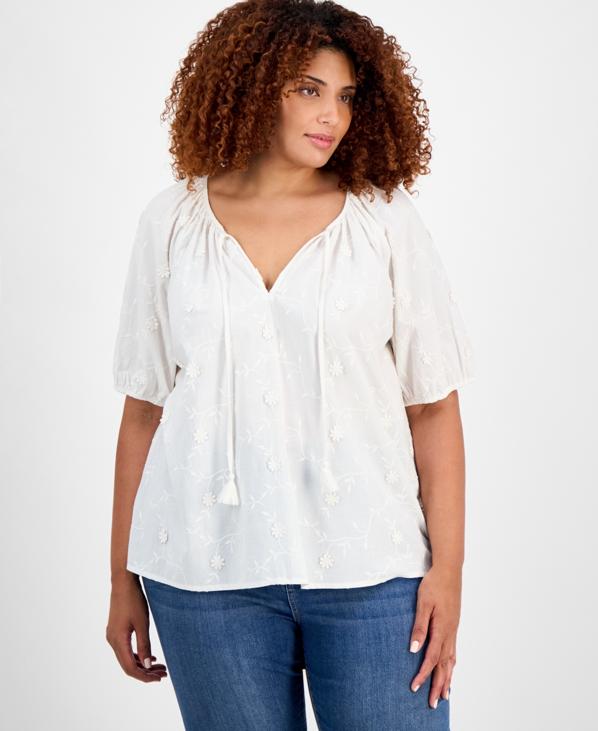 Click here for Style & Co Plus Size Applique Top  Exclusively at... prices