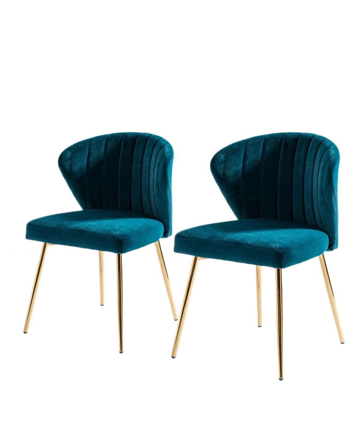 Click here for Modern Milia Dining Chair Set of 2 - Teal prices