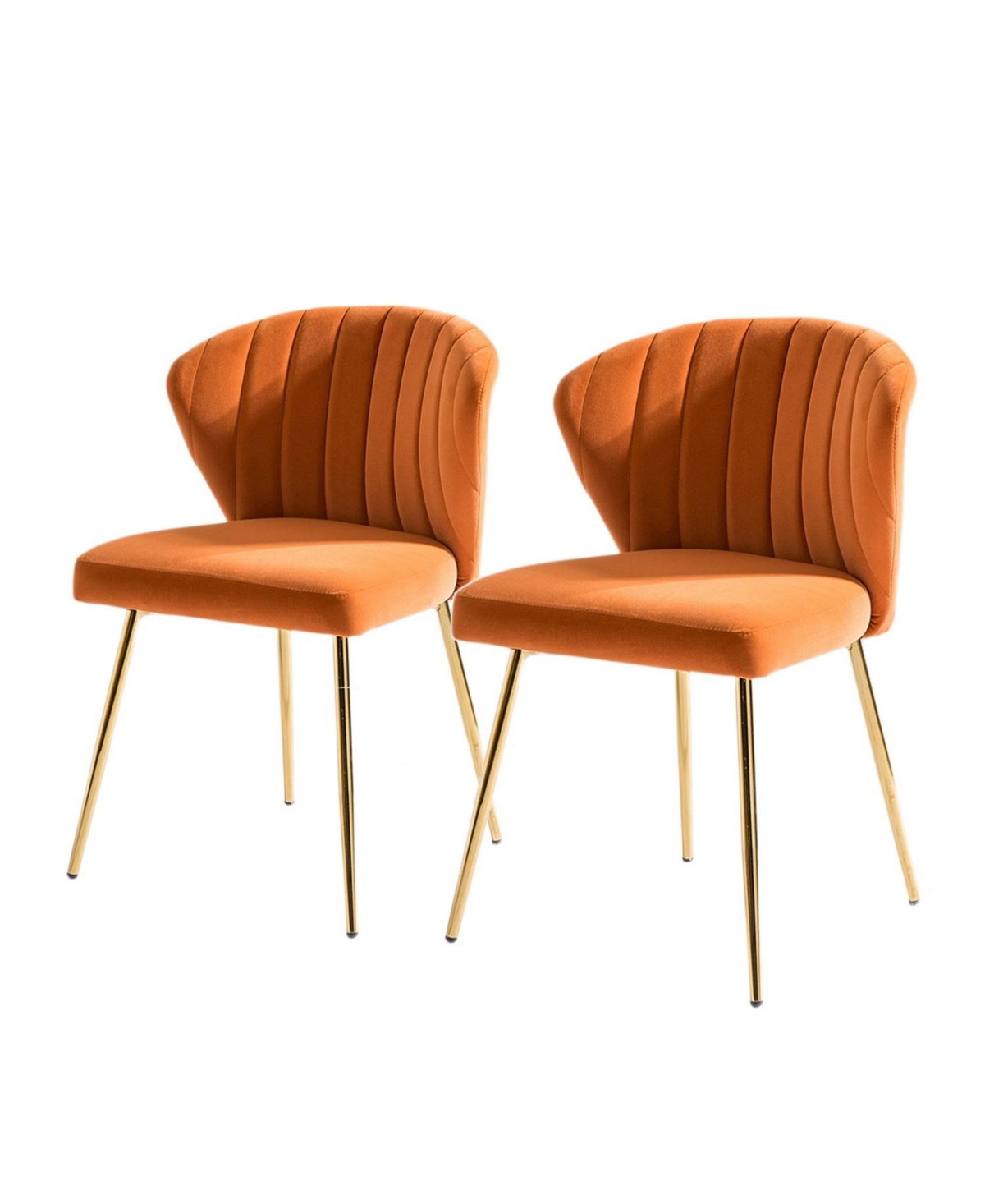 Click here for Modern Milia Dining Chair Set of 2 - Orange prices