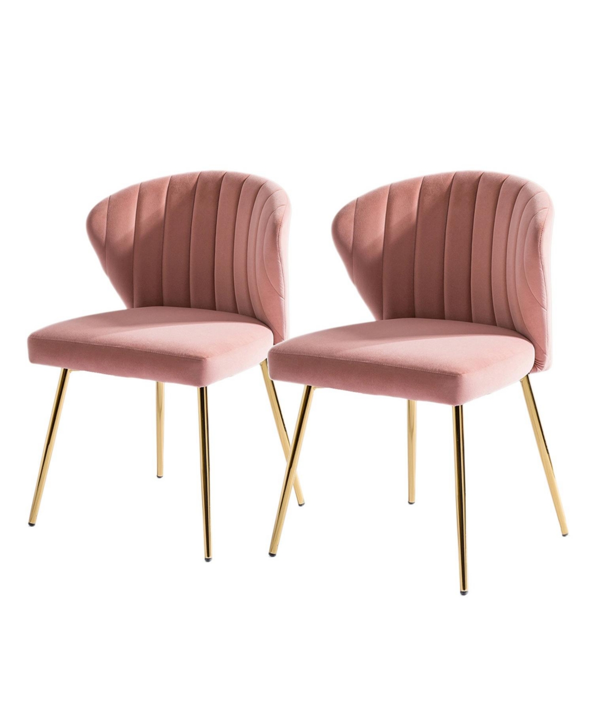 Click here for Modern Milia Dining Chair Set of 2 - Pink prices
