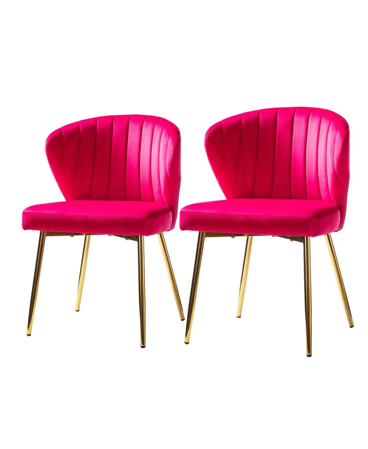 Click here for Modern Milia Dining Chair Set of 2 - Fuchsia prices