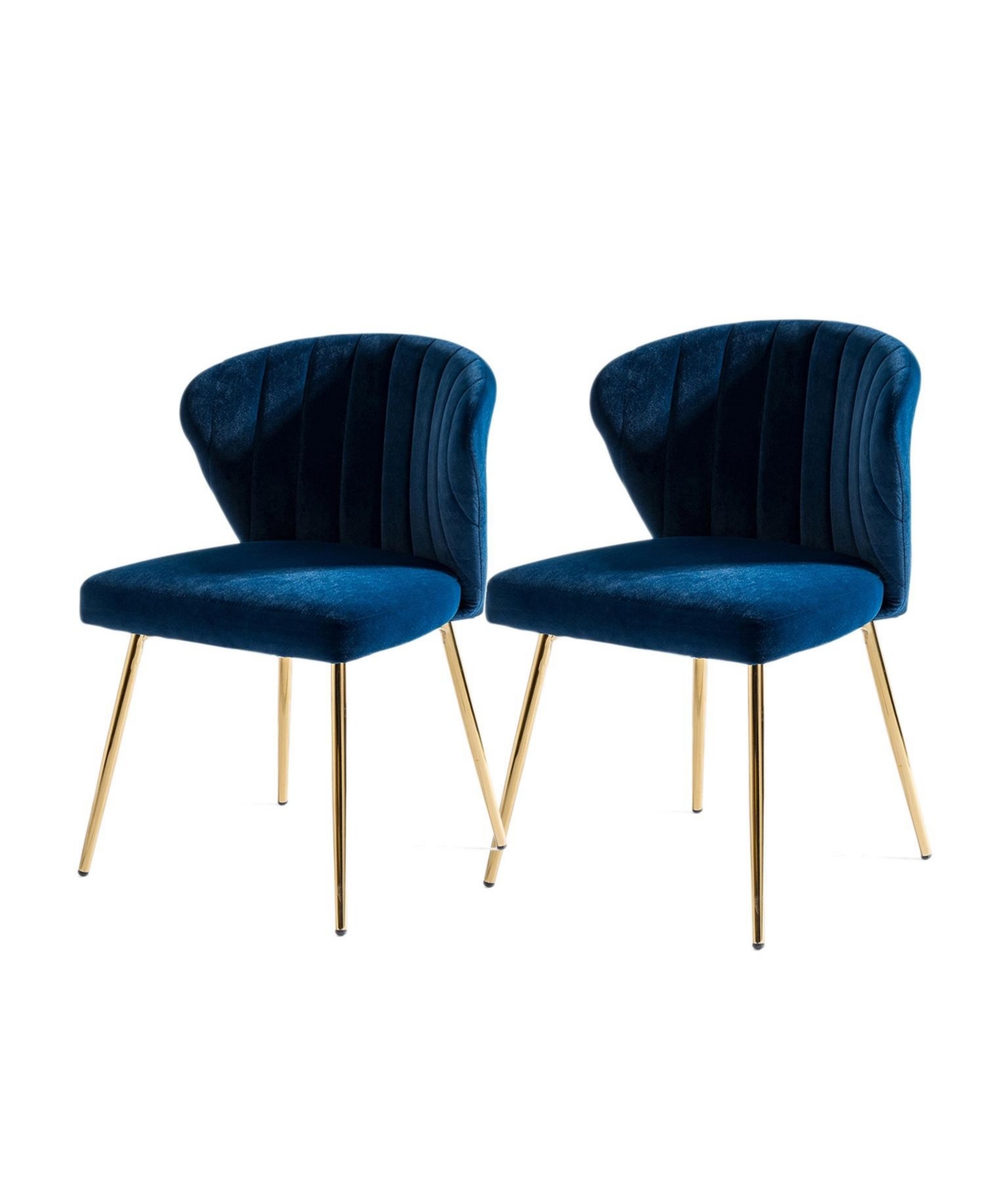 Click here for Modern Milia Dining Chair Set of 2 - Navy prices