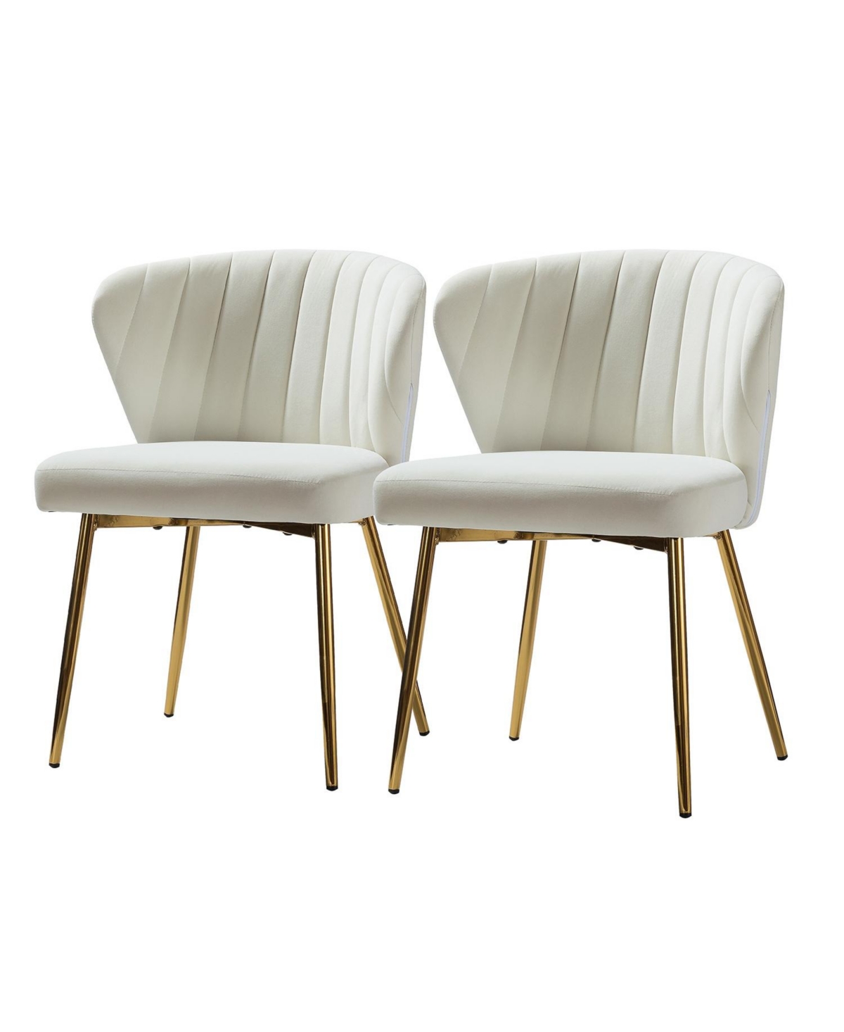 Click here for Modern Milia Dining Chair Set of 2 - Ivory prices