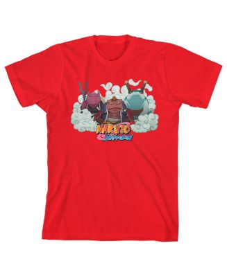 Naruto Boys Shippuden Frog Summoning Jutsu Youth Red Short Sleeve Shirt ...