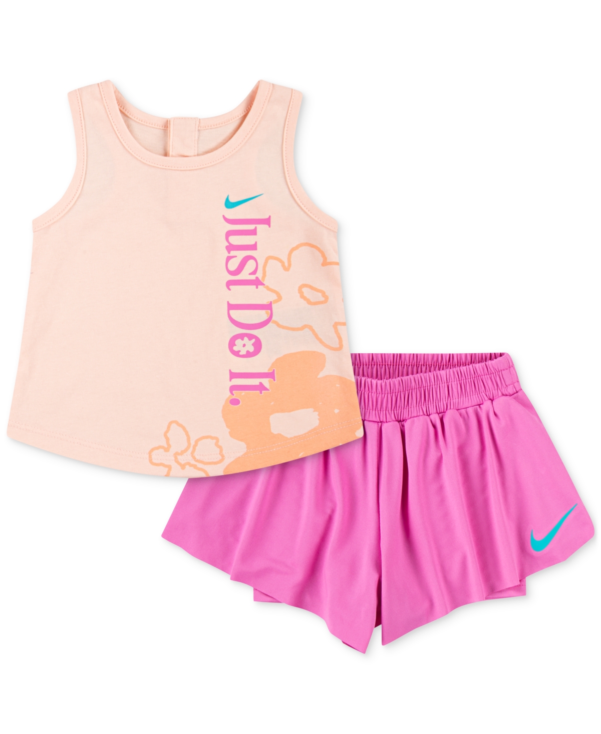 Click here for Nike Baby Girls Dri-fit Wildflower Tank Top & Shor... prices