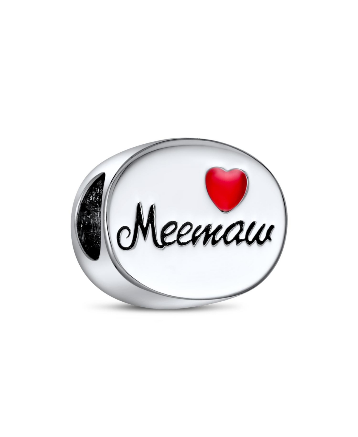Click here for Bling Jewelry Grandma Nana Red Heart Charm Bead in... prices