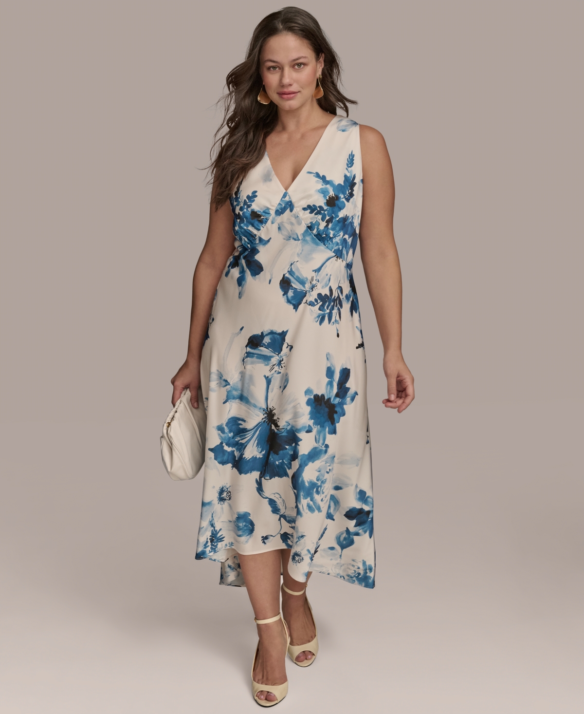 Click here for Donna Karan New York Plus Size V-Neck High-Low Dre... prices