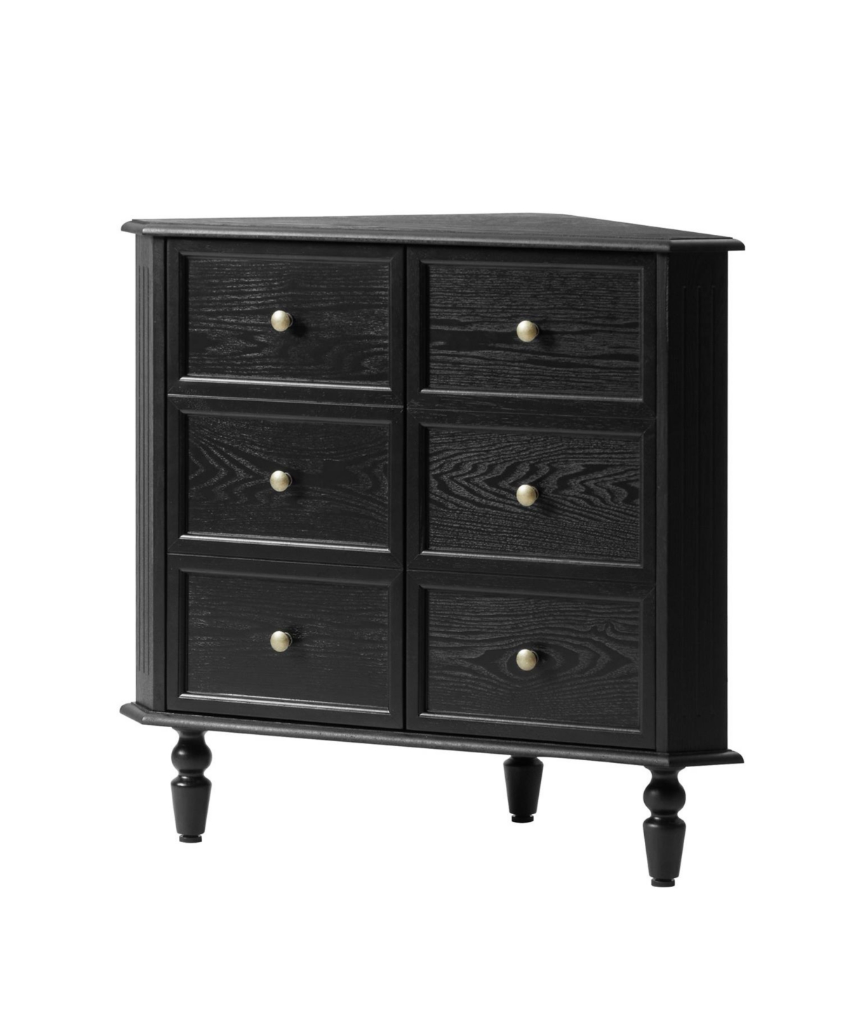 Click here for Alex 30H 2-Door Corner Cabinet - Black prices