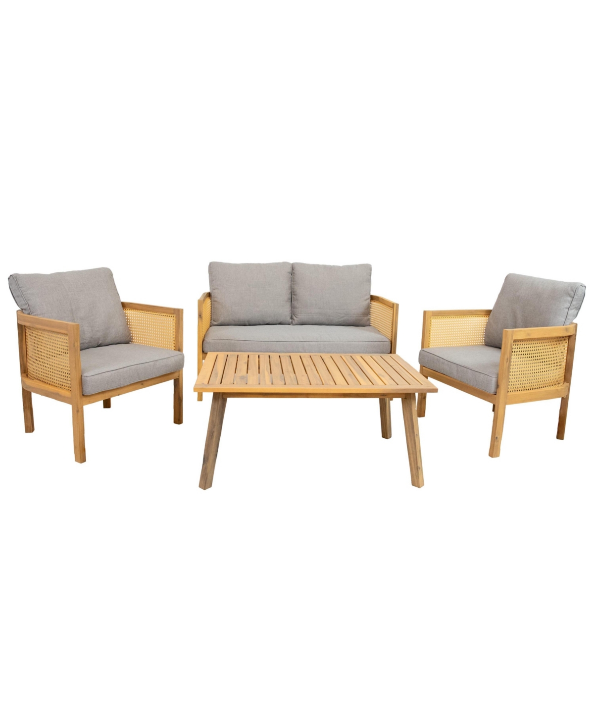 Click here for Sanibel 4-Piece Patio Conversation Set - Gray - Gr... prices