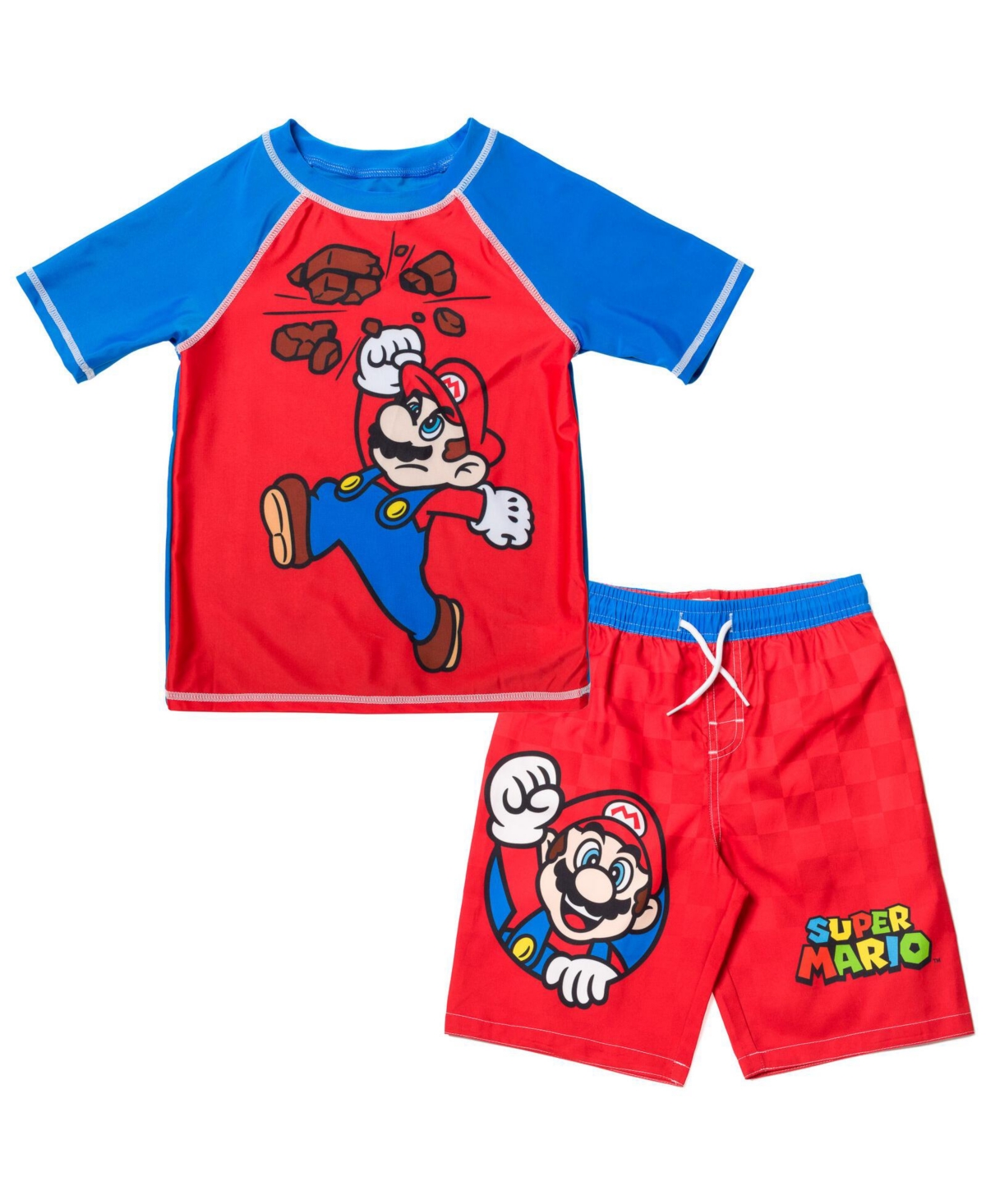 Click here for Nintendo Boys Rash Guard and Swim Trunks Outfit Se... prices