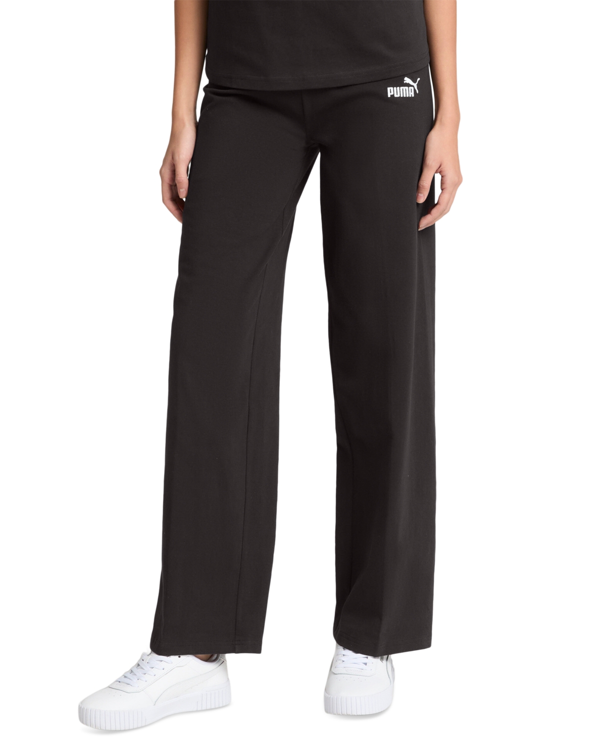 Click here for Puma Womens Essential Logo Mid-Rise Full-Length Pa... prices
